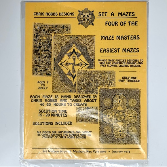 Chris Hobbs Designs | Toys | Chris Hobbs Designs Set A Mazes Four Of ...
